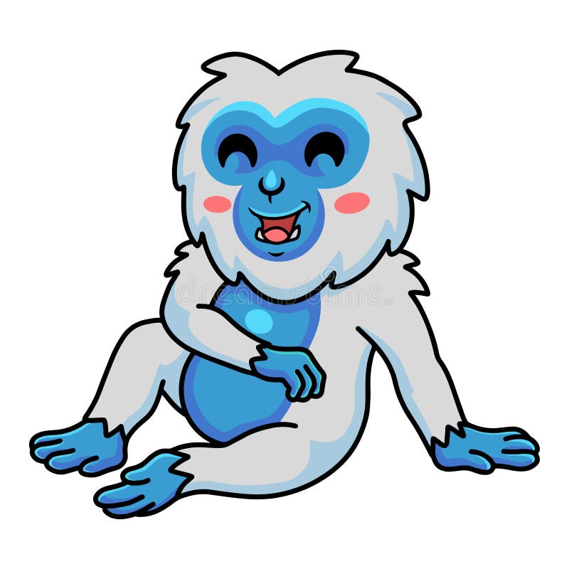 Cute Little Yeti Cartoon Sitting Stock Vector - Illustration of funny ...
