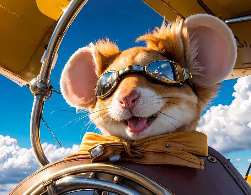 Illustration of a Cute Mouse Pilot - AI Generated Image Stock ...