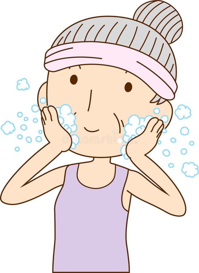 Washing Your Face Clipart