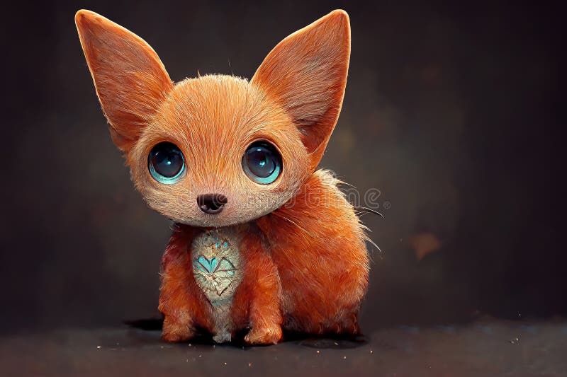 Illustration of a Cute Orange Fox Stock Illustration - Illustration of ...