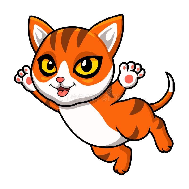 Cute Orange Tabby Cat Cartoon Flying Stock Vector - Illustration of ... Cute Orange Tabby Cat Cartoon Flying Stock Vector - Illustration of ...