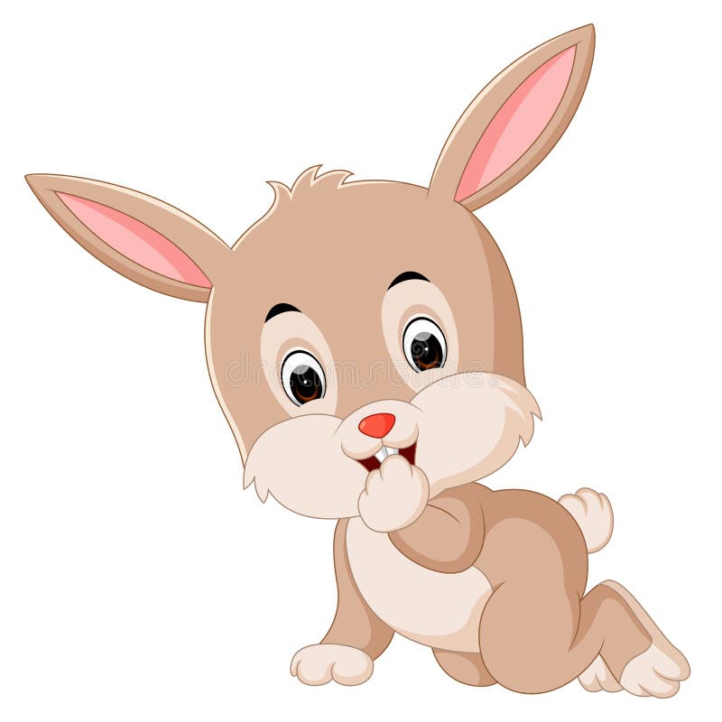 Cute rabbit cartoon stock vector. Illustration of ears - 109109874
