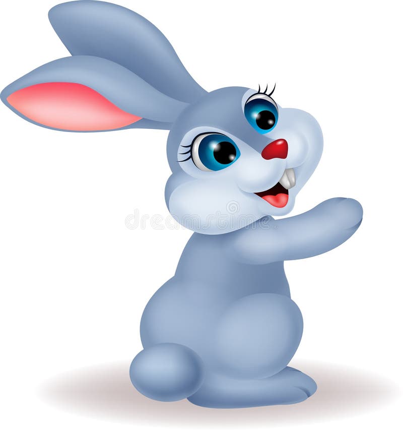 Cute rabbit cartoon stock vector. Illustration of forest - 33233566