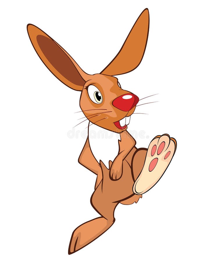 Illustration of a Cute Rabbit. Cartoon Character Stock Vector ...