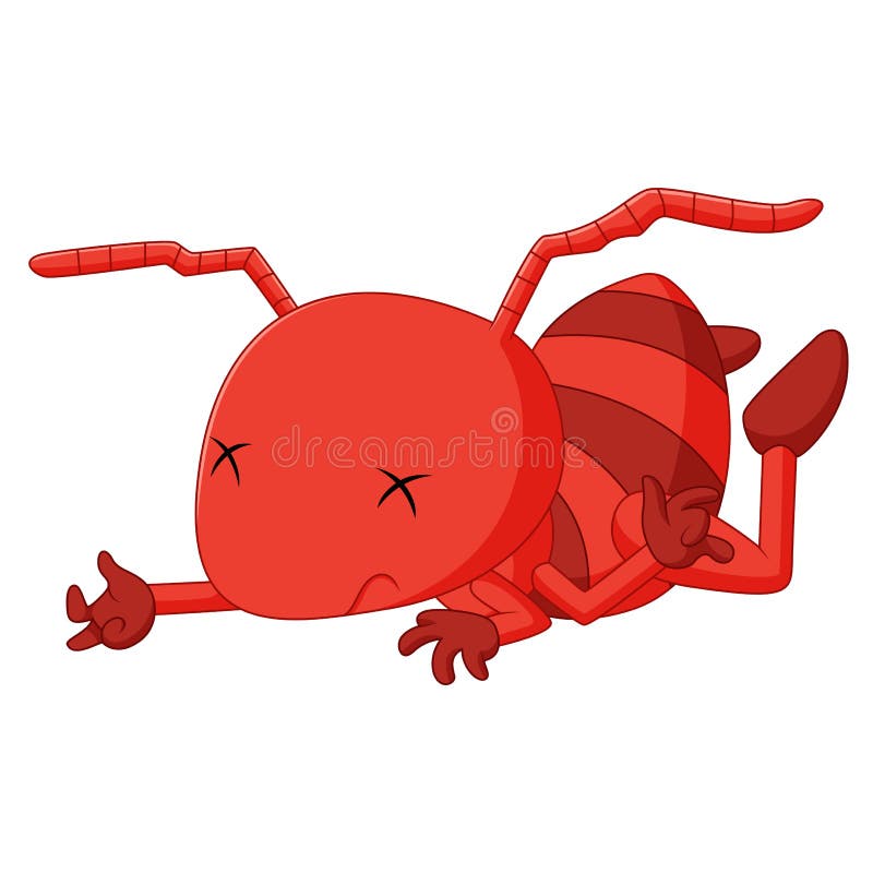 Cartoon Sad Ant stock vector. Illustration of vector - 47089276