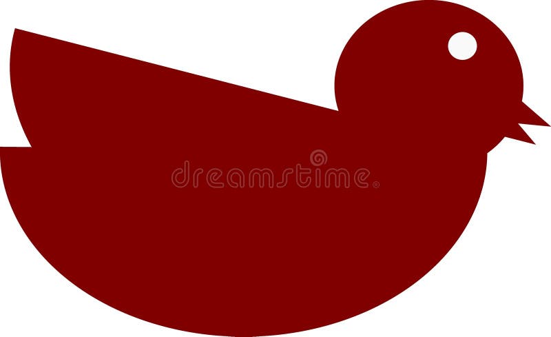 Illustration of Cute Red Bird while Chirping Stock Illustration ...