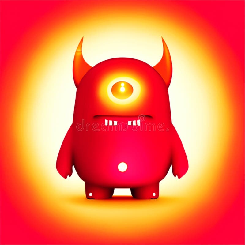 Cute little red devil stock illustration. Illustration of demon - 3398970
