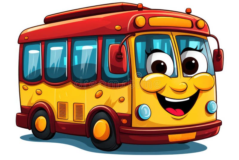 Smiling Red Bus Cartoon Stock Illustrations – 29 Smiling Red Bus ...