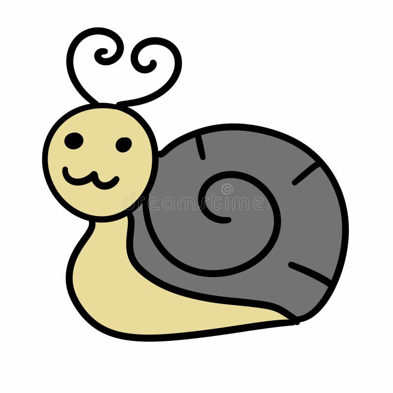 Illustration of Cute Snail Cartoon Stock Illustration - Illustration of ...