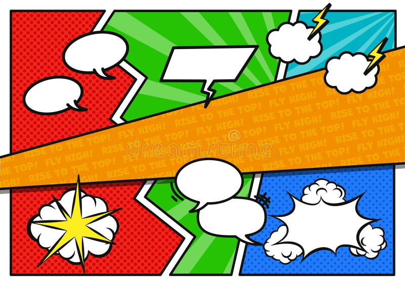 An Illustration of a Cute Speech Bubble and Bright Comic Book Style ...