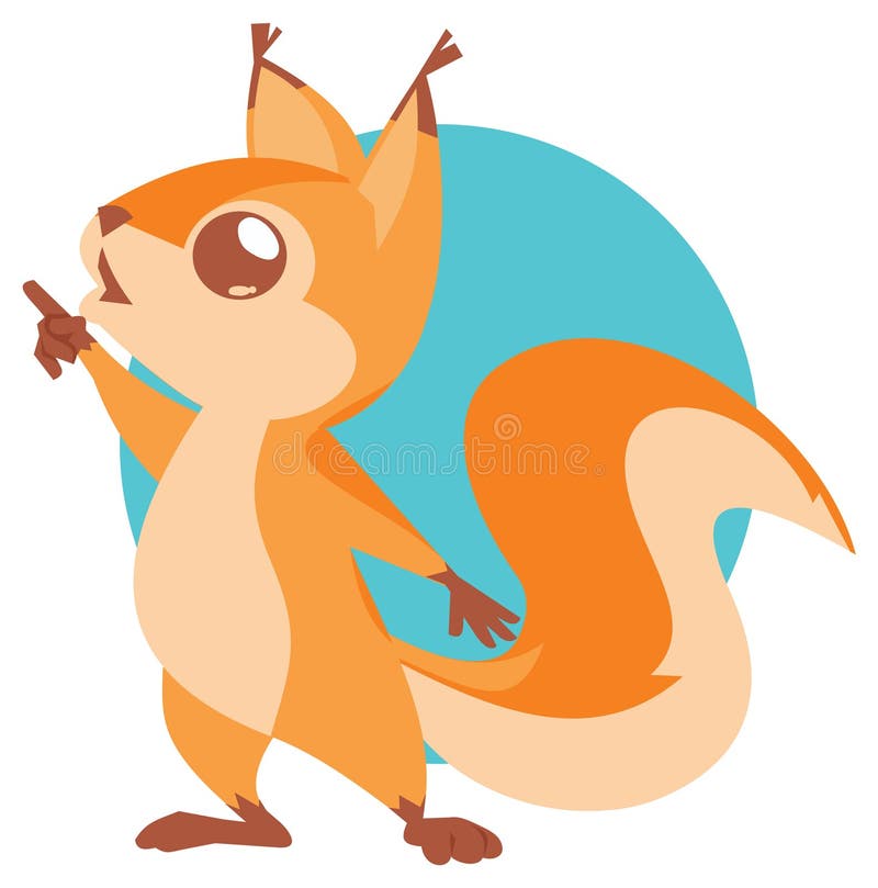 Illustration of Cute Squirrel Stock Vector - Illustration of smile ...