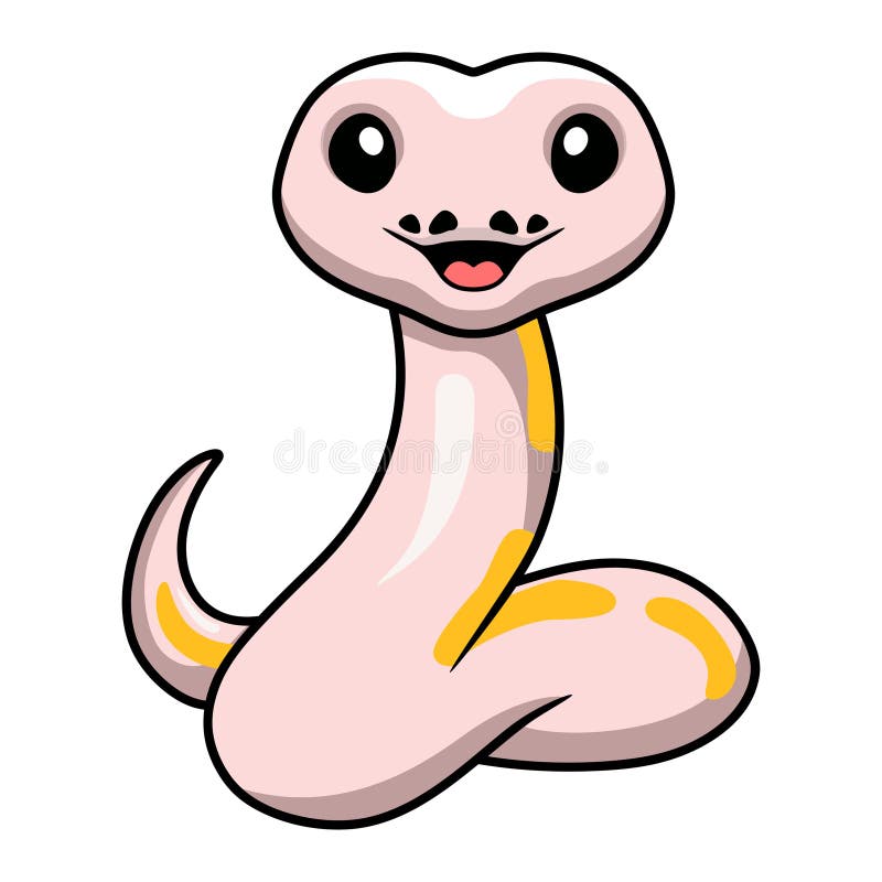 Cute Super Cinnamon Banana Ball Python Cartoon Stock Vector ...