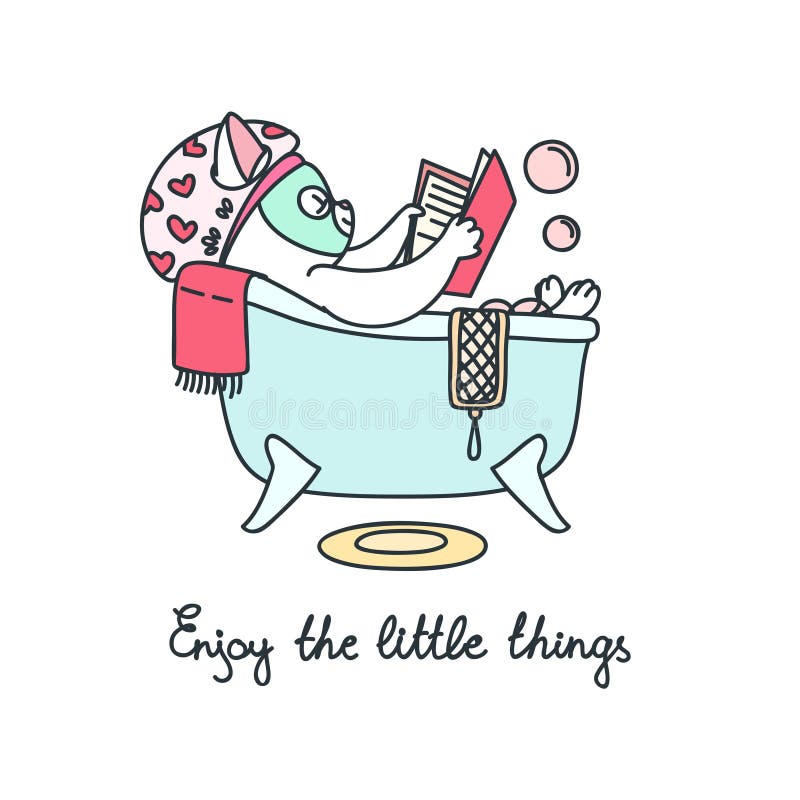 Enjoy the Little Things stock illustration. Illustration of outlined ...