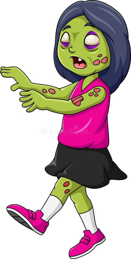 Cute Zombie Standing and Walking Stock Vector - Illustration of dead ...