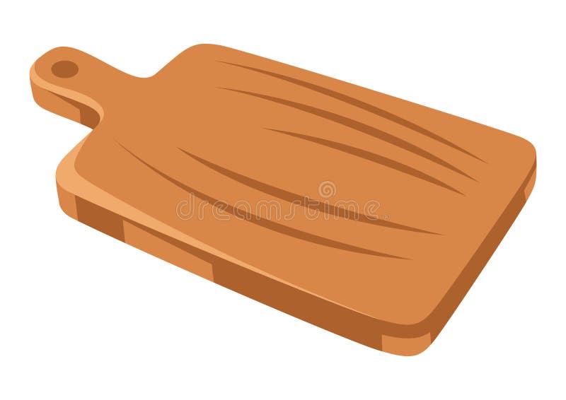 Illustration of Cutting Board. Stylized Kitchen Object for Cooking ...
