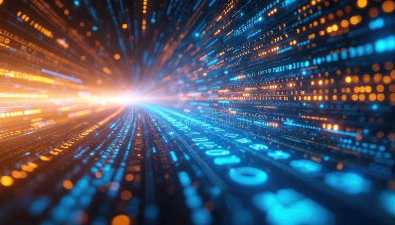 Illustration Cyber Global Communication, Coding with Graphic. Vision of ...