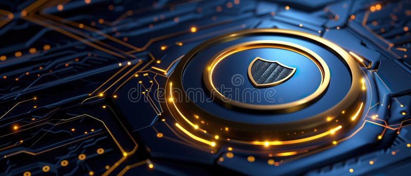 Concept of Cybersecurity and Data Protection. 3D Rendering Stock ...