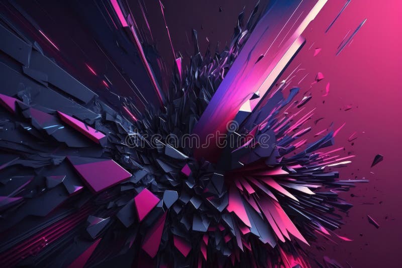 An Illustration of a Cyberpunk Abstract Background. Generation AI Stock ...