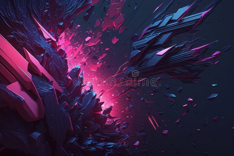 An Illustration of a Cyberpunk Abstract Background. Generation AI Stock ...