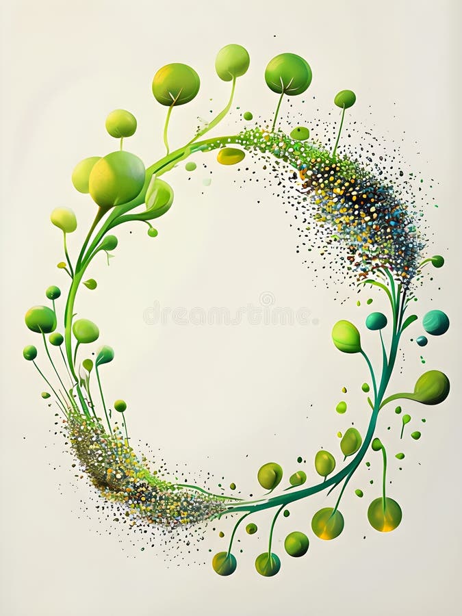 Cycle of Seeds Sprouting into Plants, Each Plant Dissolving Back into ...