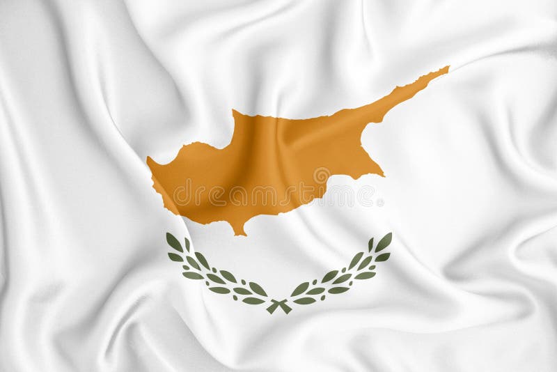 Cyprus Flag in 3D, Broad Format, Flowing with the Breeze. Three ...