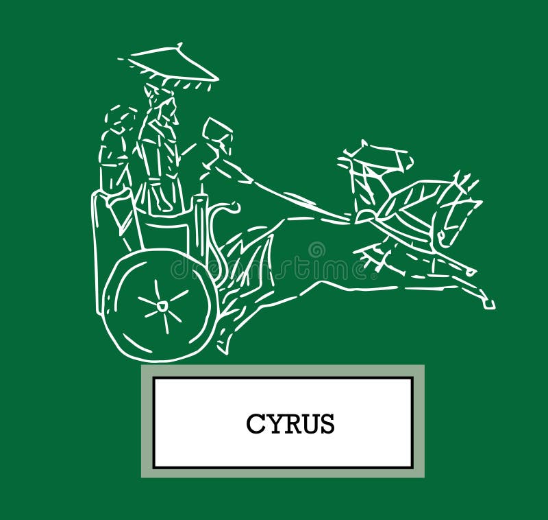 Cyrus II of Persia the Great Cartoon Character. Vector Illustration ...