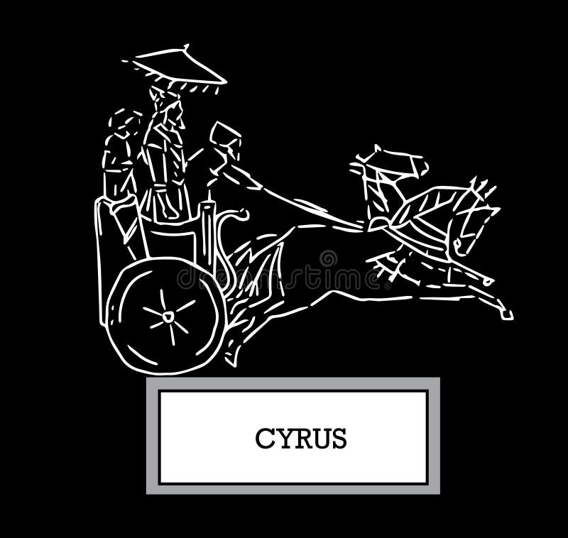 Cyrus II of Persia the Great Cartoon Character. Vector Illustration ...