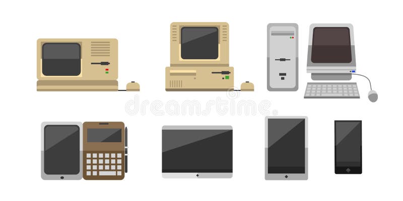 Icônes D'évolution D'ordinateur Illustration de Vecteur - Illustration ...