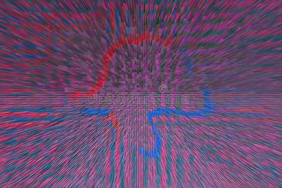 Wave Reflection in Space 3d Abstract Design Stock Illustration ...