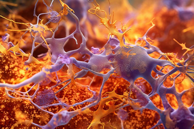 Illustration 3d Abstraction De La Cellule Nerveuse Illustration Stock ...