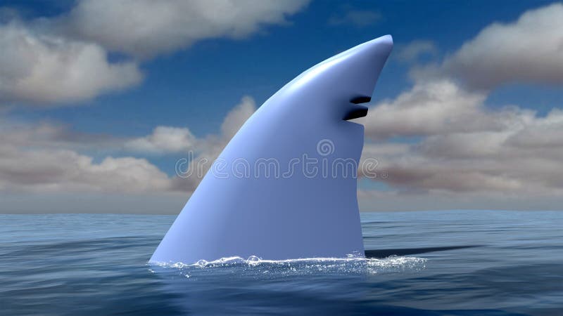 Illustration D'aileron De Requin Illustration Stock - Illustration du ...