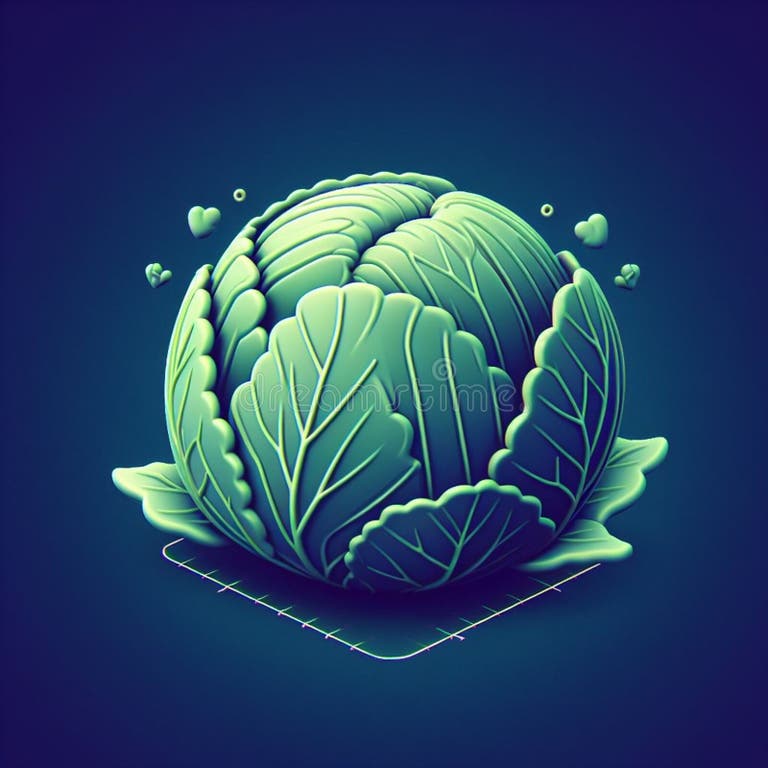 Cabbage , 3d Animation Icon Stock Illustration - Illustration of ...