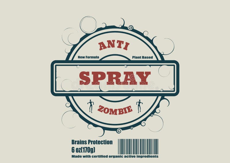 Illustration D'anti Label De Jet De Zombis Illustration de Vecteur ...