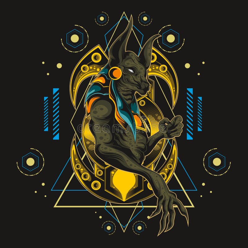 Illustration D'Anubis Pour L'habillement Illustration de Vecteur ...