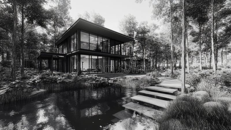 An Illustration of a 3D Architectural Rendering Concept Design ...