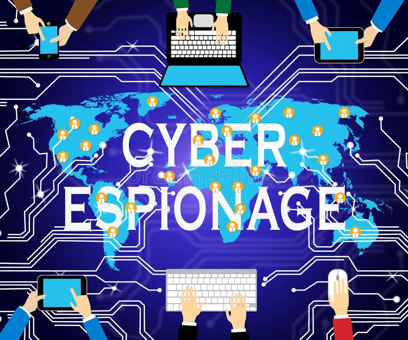 Illustration D'attaque Criminelle De Cyber D'espionnage De Cyber 2d ...