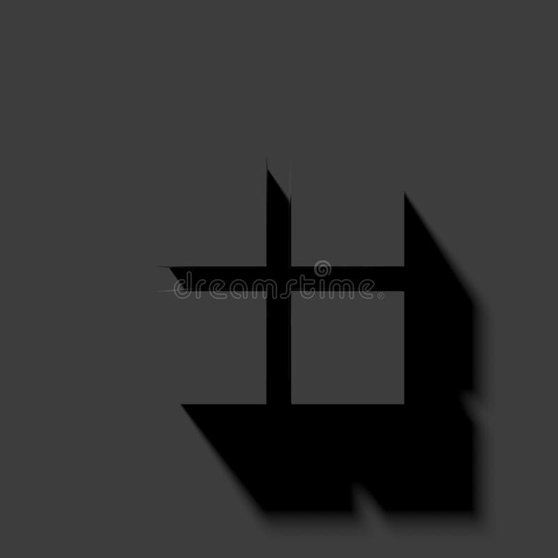 Illustration of a 3d Black Squares and Its Shadow on a Black Background ...