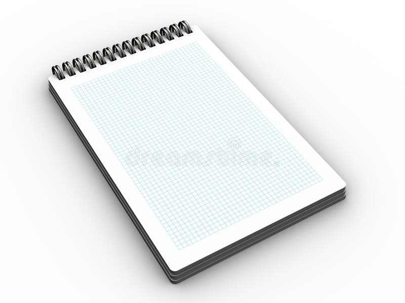 Bloc-notes 3D illustration stock. Illustration du papier - 32619570