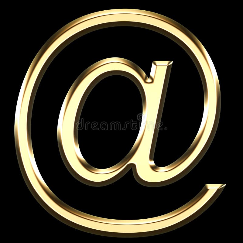 Illustration D'or De Symbole D'email Sur Le Fond Noir Illustration ...