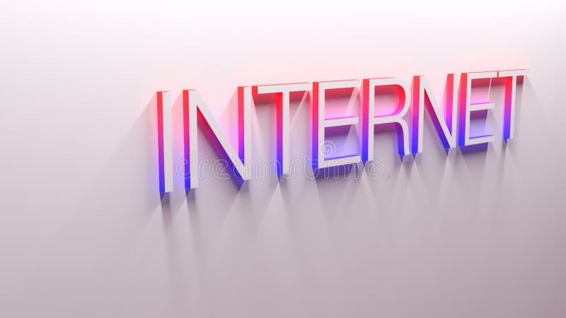 Illustration 3D Des Internet-Zeichens Stock Abbildung - Illustration ...