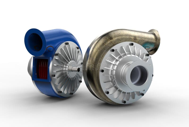 Illustration 3D Des Pompes De Turbo Illustration Stock - Illustration ...