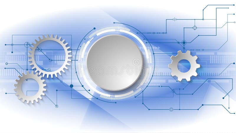 Illustration 3d Design of Paper Circle with Electrical Circuit. High ...