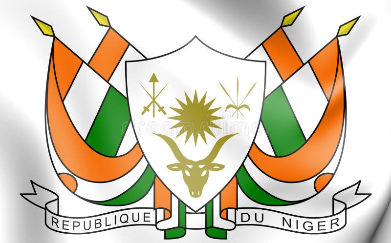 Illustration 3d Du Blason Du Niger Illustration Stock - Illustration du ...