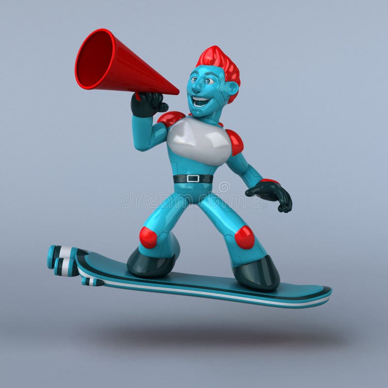 Illustration 3d Du Robot Rouge Illustration Stock - Illustration du ...