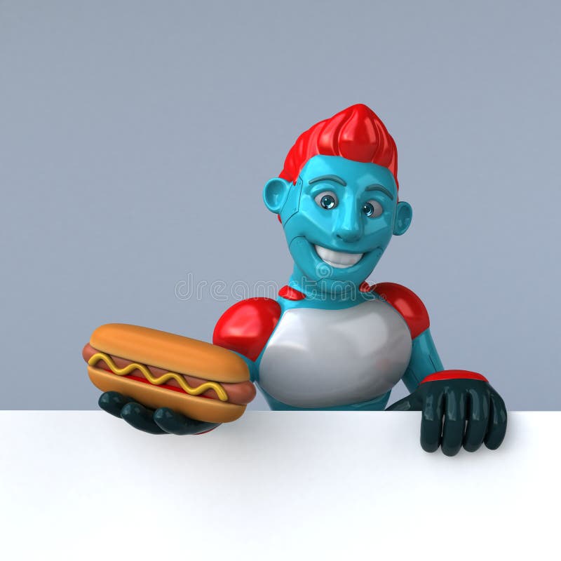 Illustration 3d Du Robot Rouge Illustration Stock - Illustration du ...