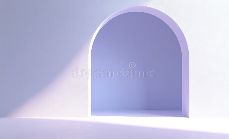 An Illustration of a 3D Empty Room Corner with Light and a Window ...