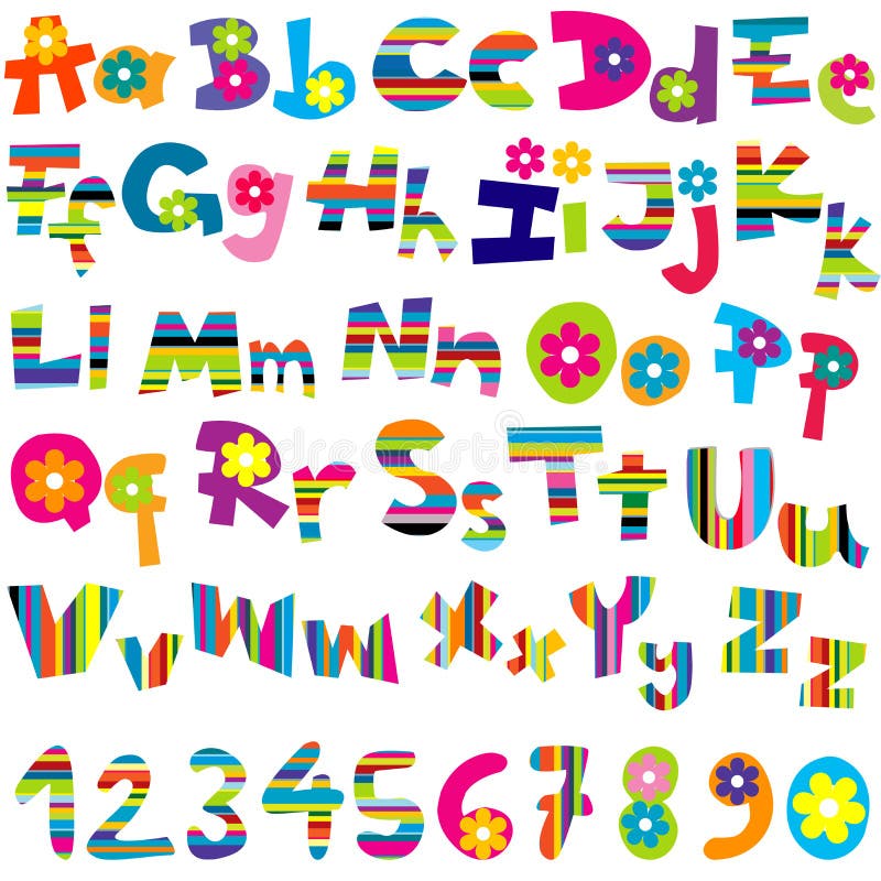 Illustration D'ensemble Et De Nombres D'alphabet Illustration de ...