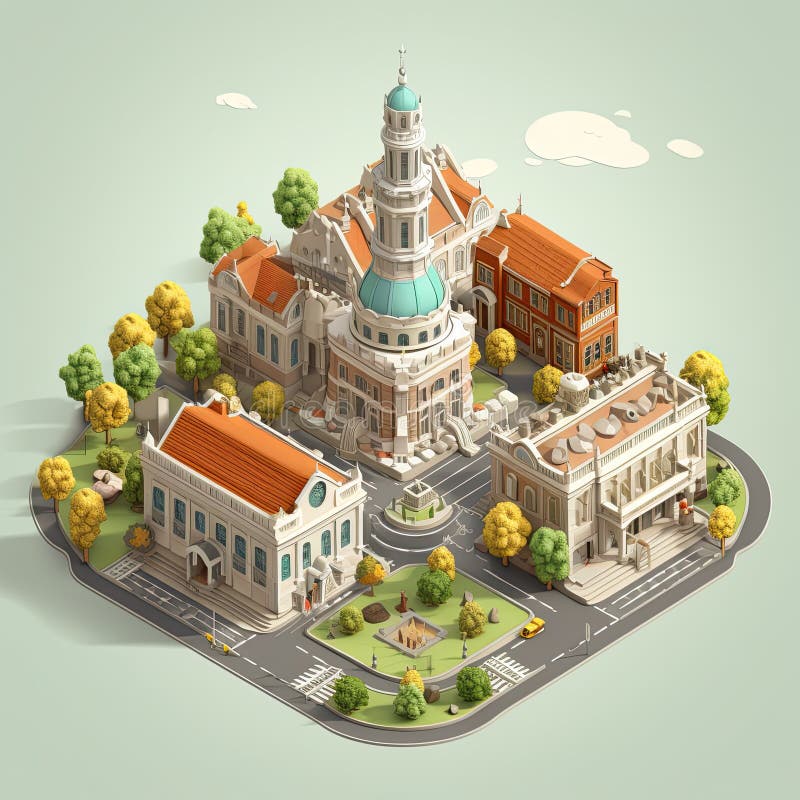 3D Isometric City Design Illustration Stock Illustration - Illustration ... 3D Isometric City Design Illustration Stock Illustration - Illustration ...