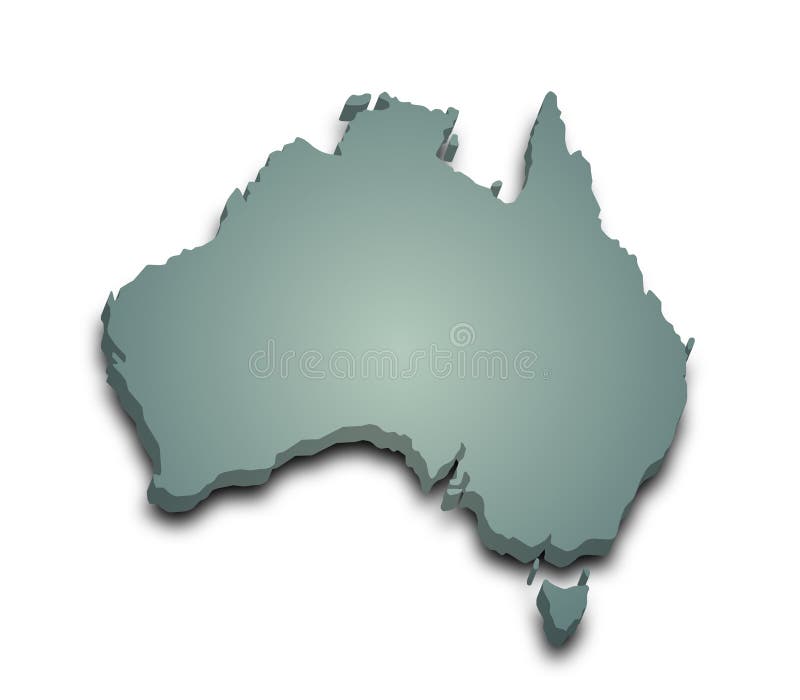 Illustration of 3d Isometric White Australia Map Stock Illustration ...