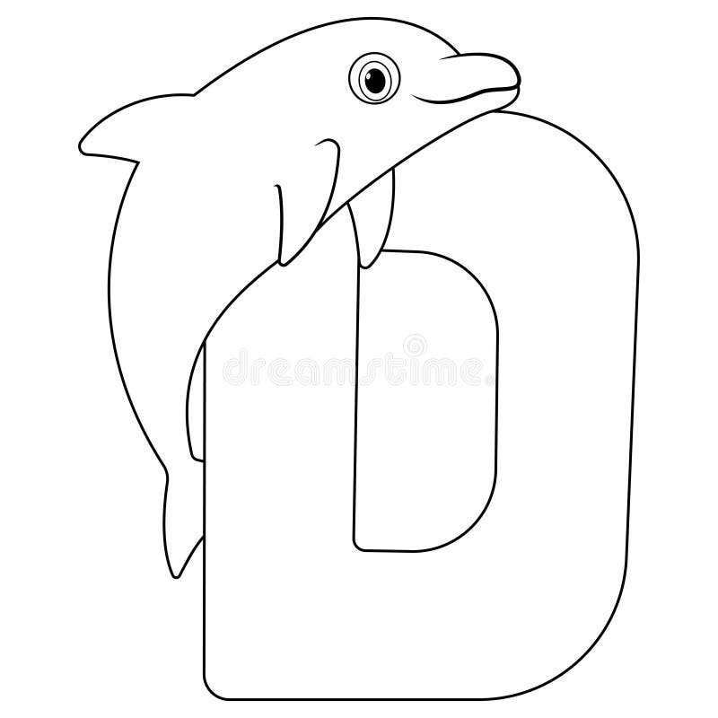Letter D for Dolphin Logo Vector Stock Illustration - Illustration of ...